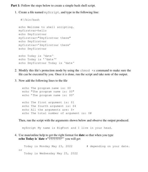 Solved Part 1 Follow The Steps Below To Create A Simple