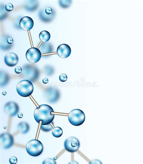 Abstract Molecules Design Atoms Medical Or Science Background Molecular Structure With Blue