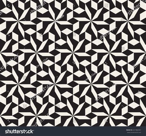 Vector Seamless Black White Geometric Tessellation Stock Vector 421982491 Shutterstock