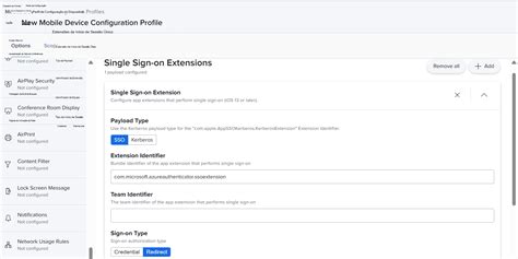 Configurar A Extensão De Aplicação Sso Para Iosipados Enterprise Com