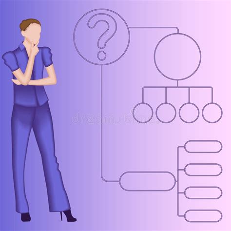 Decision Tree Diagram To Identify A Problem 2d Stock Vector