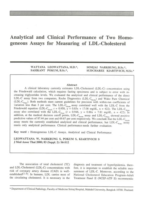 Pdf Analytical And Clinical Performance Of Two Homogeneous Assays For