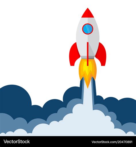 Rocket Launch Royalty Free Vector Image Vectorstock Rocket Launch Royalty Free Vector Image Vectorstock