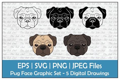 Pug Svg Pug Clipart Pug Svg Files For Cricut Pug Silhouette Etsy Uk