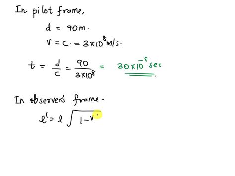 Solved A 90 M Long Spacecraft Travels At A Constant Speed Of 0 8c C Is The Velocity Of Light