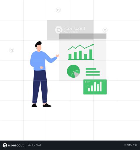 Boy Showing Chart Graph Animation By Vector Stall Lottiefiles