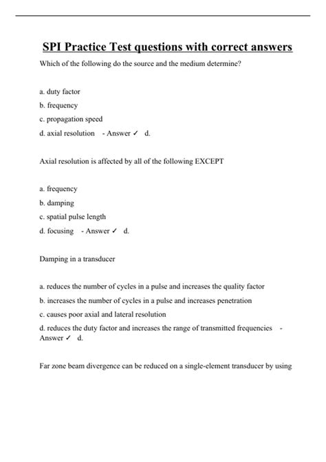 Spi Practice Test Questions With Correct Answers Spi Stuvia Us