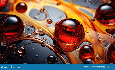 Dynamic Fluid Patterns Abstract Oil Texture Generative Ai Stock Image