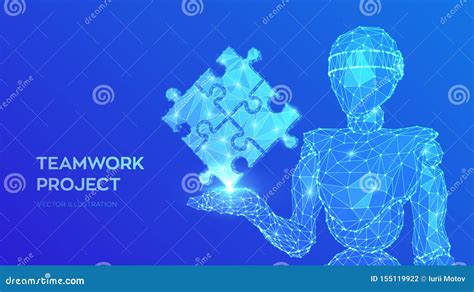 Teamwork Puzzle Elements Team Metaphor Symbol Of Teamwork