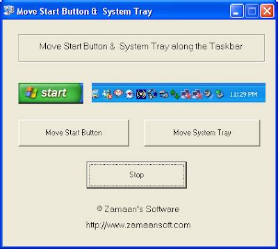 Move Start Button System Tray Of Your Computer Blogger Dhoom