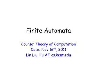 PPT Finite Automata PowerPoint Presentation Free Download ID 638550