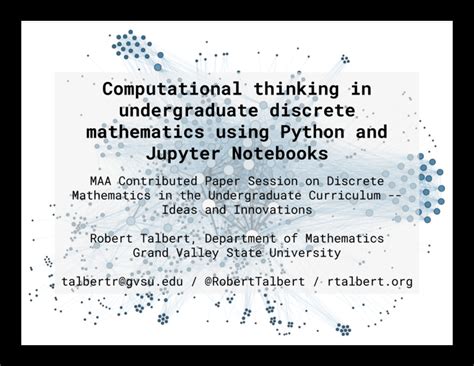 Computational Thinking In Undergraduate Discrete Mathematics Using Python And Jupyter Notebooks