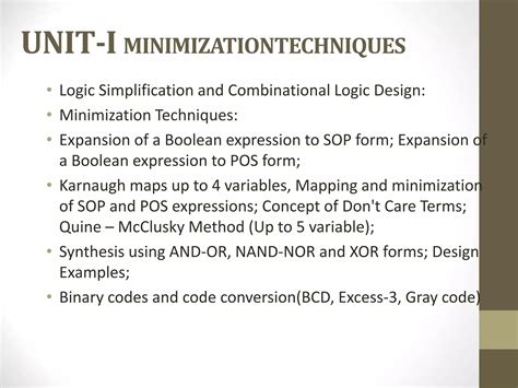 Minimization Technique Ppt