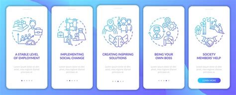 Premium Vector Benefits Of Social Entrepreneurship Blue Gradient