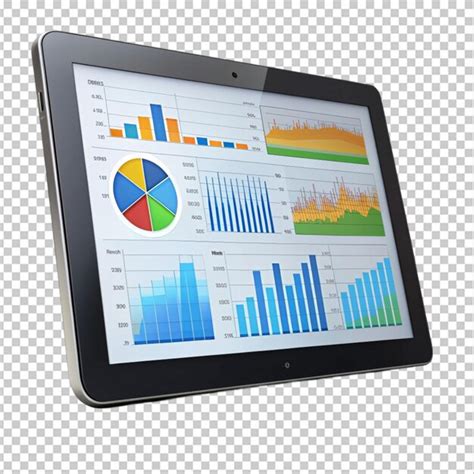 Business Analytics Dashboard On A Tablet Premium Ai Generated Psd