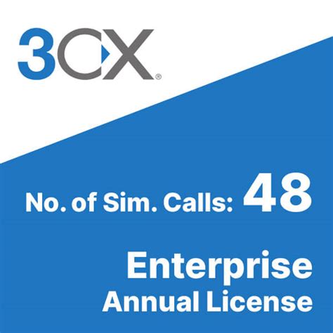 3CX Enterprise 48SC Telephone System Annual License The Headset