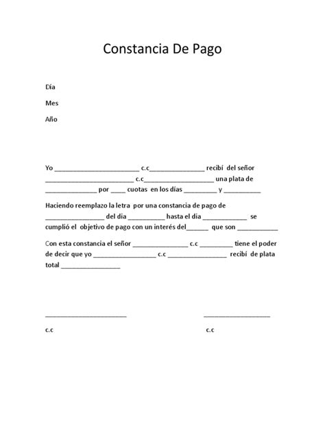 Constancia De Pago Pdf Constancia De Pago Pdf
