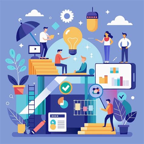 Premium Vector Collaborative Workflow And Project Management Elevating Team Efficiency In A