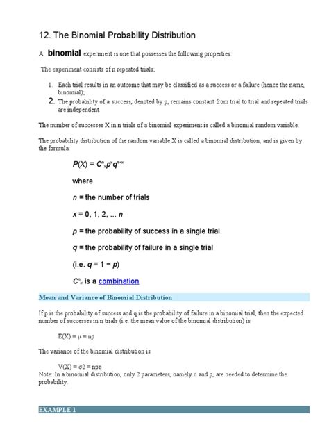 An Introduction To The Binomial Probability Distribution Examples And