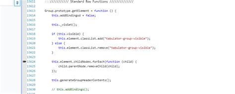 Tabulator Throwing Error Saying Object Doesnt Support Property Or