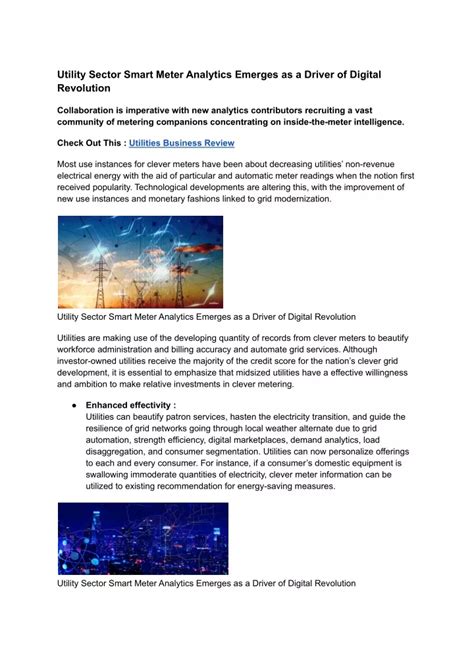 Ppt Utility Sector Smart Meter Analytics Emerges As A Driver Of Digital Revolution Powerpoint