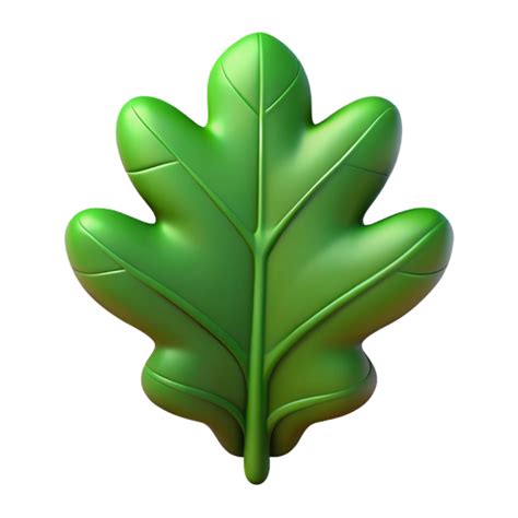 Magnificent Vintage Large Oak Tree Leaf Green No Background With