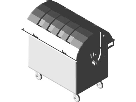 Green Garbage Container 3d Cad Model Library Grabcad