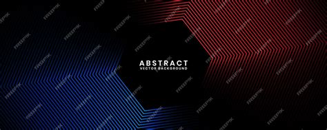 Premium Vector 3d Blue Red Techno Abstract Background Overlap Layer