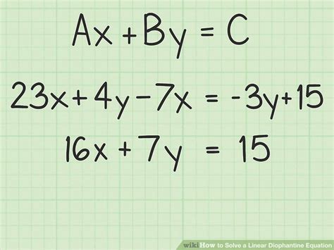 How To Solve A Linear Diophantine Equation With Pictures