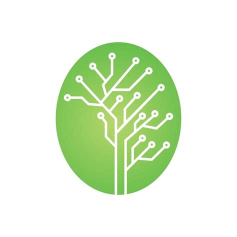 Premium Vector Tree Tech Nature Illustration Vector