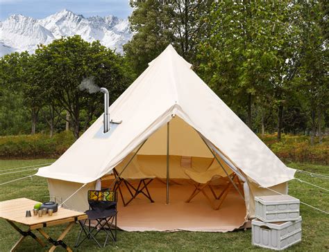 Arlmont And Co Kylynne 10 Ft Canvas Bell Glamping Yurt Bell Tent With