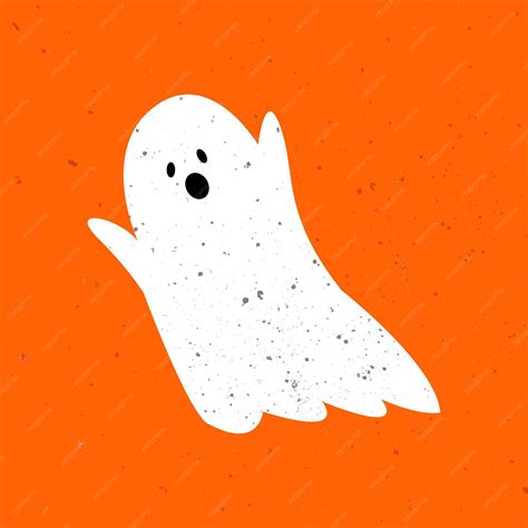 Premium Vector Cute Ghost Halloween Cute Funny Ghost Hand Drawn