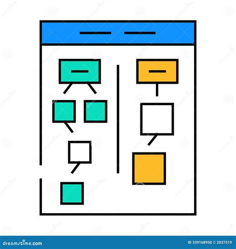 Affinity Diagram Ux Ui Design Color Icon Vector Illustration