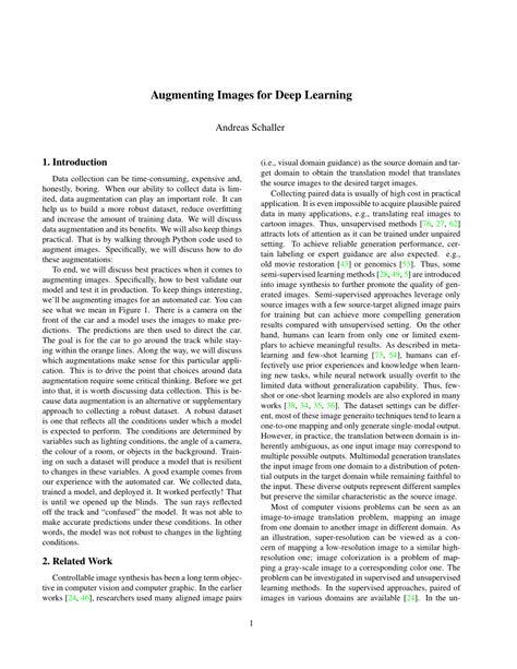 PDF Augmenting Images For Deep Learning