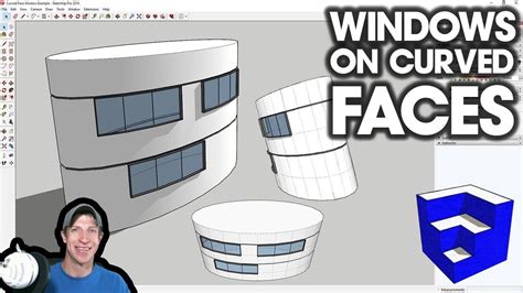 Modeling Windows On Curved Faces In Sketchup Extension Workflow Tutorial Youtube Sketchup