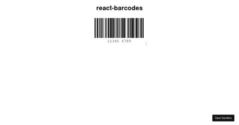 React Barcodes Forked Codesandbox React Barcodes Forked Codesandbox