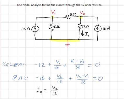 Solved Use Nodal Analysis To Find The Current Though The