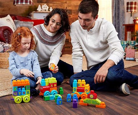 Игрален комплект Mega Bloks влакче с букви Abc английска азбука КОМСЕД