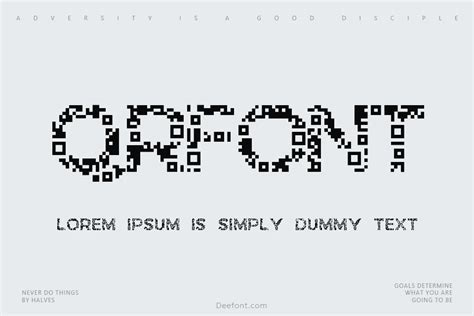 Qr Font Free Download And Preview Deefont