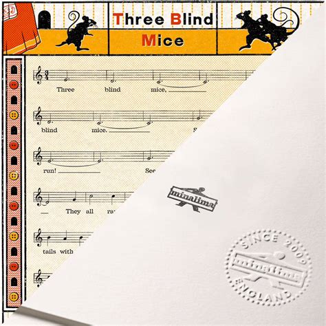 Three Blind Mice Nursery Rhyme Print Minalima