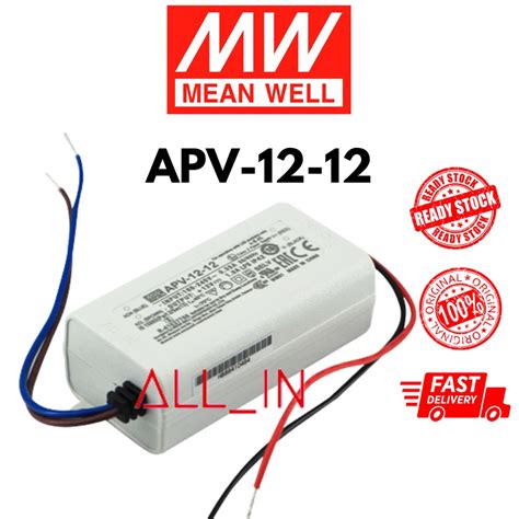 Mean Well APV V W A LED Driver MeanWell Power Supply Original Ready Stock