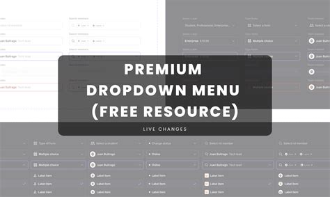 🎨 Figma Dropdown Menu Free Resource 🚀 Figma