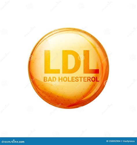 Bad HDL Cholesterol Icon Blood Vessel Density Vector High Cholesterol