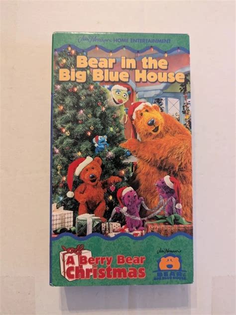 Vtg Bear In The Big Blue House A Berry Bear Christmas Jim Henson Vhs