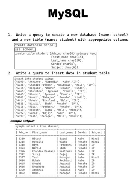 Information Practices Class 12 Codes Pdf