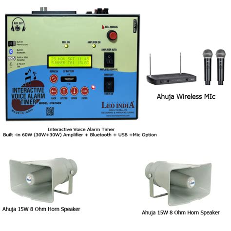 Automatic School Bell Timer With Voice Bell Message Announcement Interactive Voice Alarm Timer
