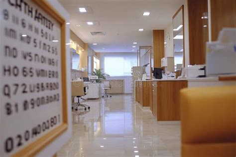 Eye Examination Room With Clear Letter Eye Chart For Optometry Practice