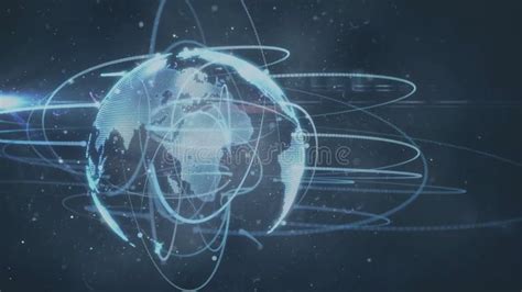 Animation Of Network Of Connections With Globe Over Black Background