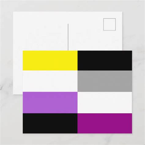 Nonbinary Asexual Dual Pride Flag Postcard Zazzle