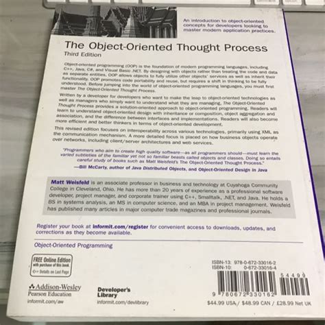 The Object Oriented Thought Process Hobbies And Toys Books And Magazines